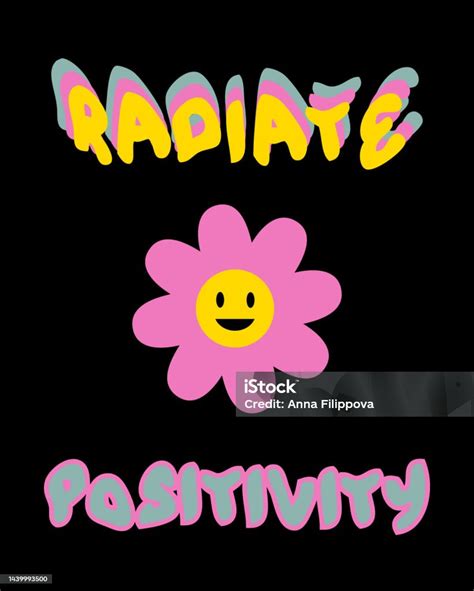 1970년대 스타일의 긍정 그루비 슬로건을 발산합니다 티셔츠 스티커 포스터를위한 완벽한 복고풍 인쇄 장식과 디자인을 위한 손으로 그린 벡터 그림 1960 1969 년에 대한