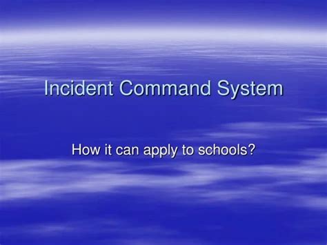 Ppt Introduction To Ics 200 Basic Incident Command System Training Powerpoint Presentation