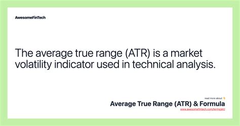 Average True Range Atr And Formula Awesomefintech Blog
