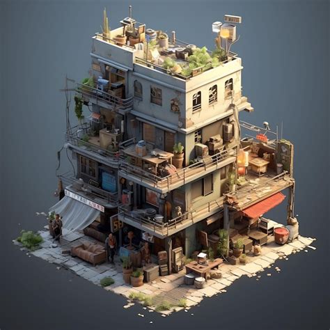 Premium AI Image Isometric D Landscape Beauty And Simple