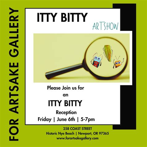 For Artsake Gallery Is Your Itty Bitty Art Ready We Are Accepting