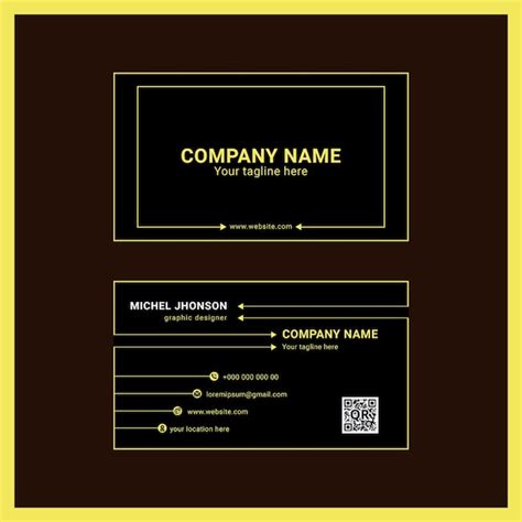 검정색과 금색 명함 프리미엄 벡터