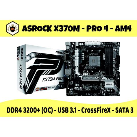 Asrock X370M Motherboard - Pro4 - AM4 - AMD Promontory X370 | Shopee ...