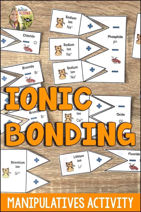 Ionic Bonding Manipulatives Puzzle Activity Ionic Bonding Science