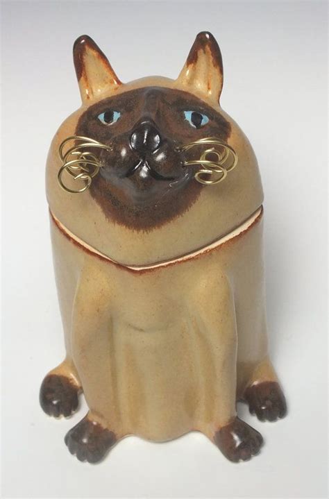 Handmade Siamese Cat Jar