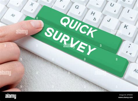 Hand Writing Sign Quick Survey Business Overview Conduct Fast Check On Condition Value