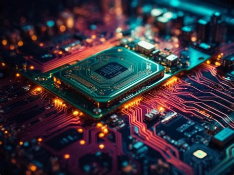 Premium Ai Image Futuristic Circuitry Photoreal Abstract Representation Of Technology Process