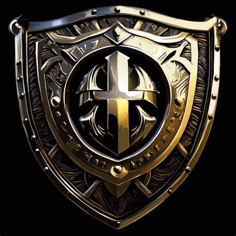 Premium Vector Crusader Shield With Mantle Vector Illustration