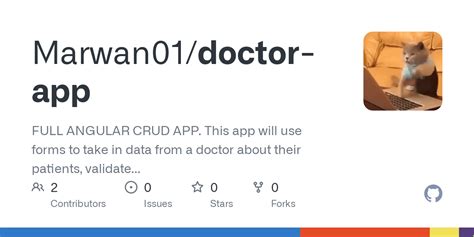 Github Marwan Doctor App Full Angular Crud App This App Will Use Forms To Take In Data