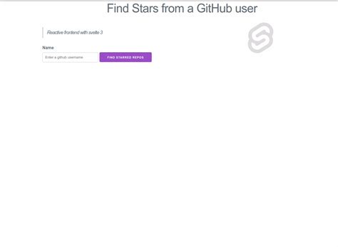 Github Magiknono Svelte Githubstars Find Starred Repo For A Given User