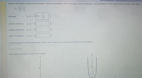 Solved Yx2−4x21 Intercept Xy Relative Minimum Xy