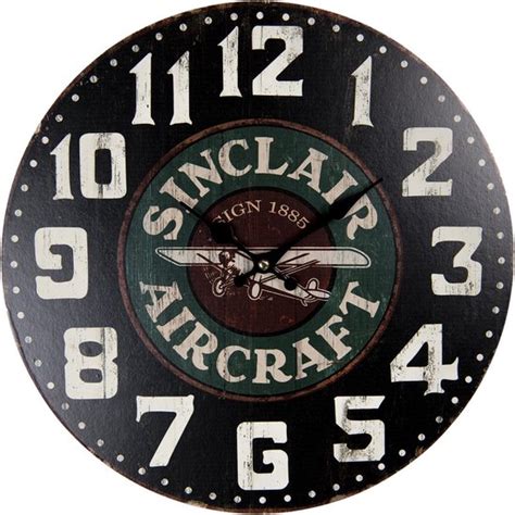 HAES DECO Ronde Retro Vintage Wandklok Wijzerplaat Met Cijfers Ronde Klok Van Bol Com