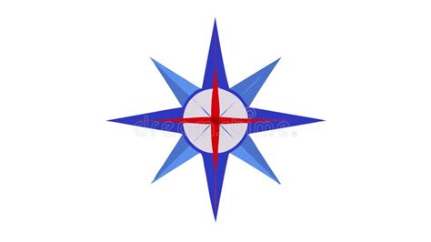 Compass Rose Navigation Direction Icon Adventure Travel Vector Design Generative Ai Stock