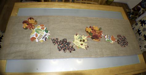 Fall Applique Burlap Table Runner Sew Very Crafty