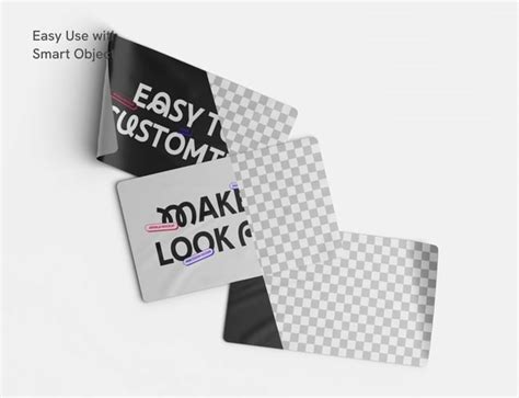 Rectangle Sticker Mockup Product Mockups Ft Branding And Psd Envato