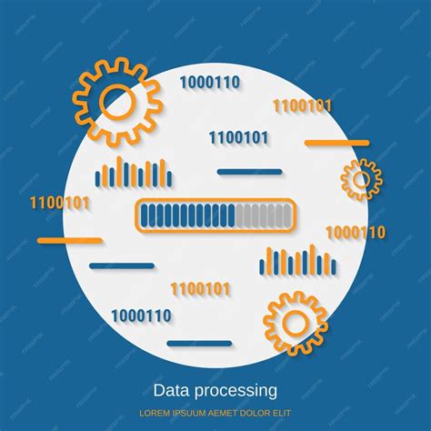 Premium Vector Data Processing Flat Design Style Vector Concept