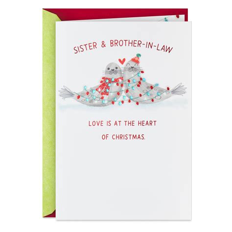 Wrapped In Love Christmas Card For Sister And Brother In Law Greeting Cards Hallmark