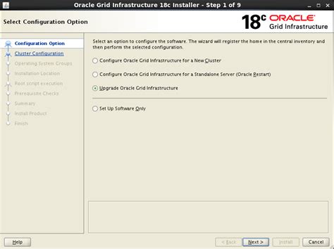 Oracle 18c Grid Infrastructure Upgrade