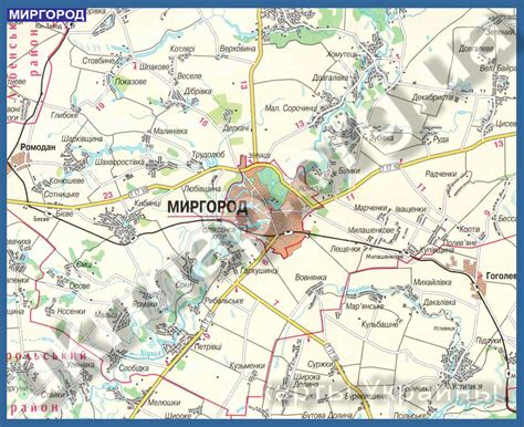 Карта Миргорода