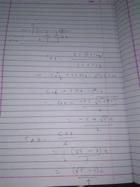 The Net Capacitance Of The Shown Infinite Network Across A And B Each Capacitor Has A
