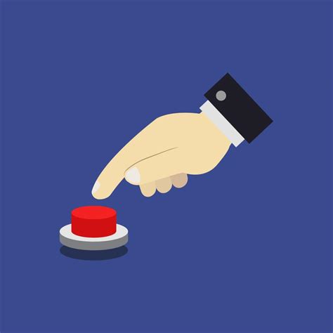 Click On The Button With Your Hand 3667715 Vector Art At Vecteezy