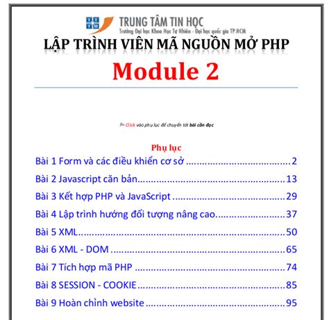 [full] Ebook Lập Trình Php Trung Tâm Tin Học Đh Khoa Học Tự Nhiên Chia Sẽ Tài Liệu CÔng