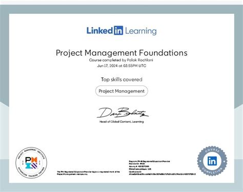 Completed Project Management Course Palak Rochlani Posted On The Topic Linkedin