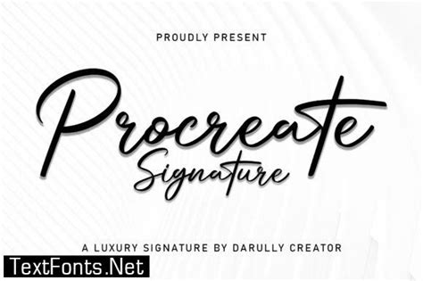 Procreate Signature Font