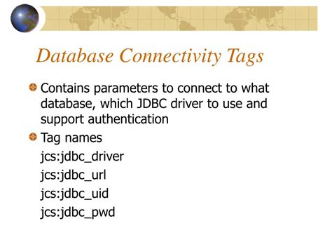 PPT XML Based JDBC Connector Servlet Framework PowerPoint Presentation ID