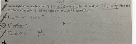 an analytic complex function f z 1 x y iu x y ﻿has