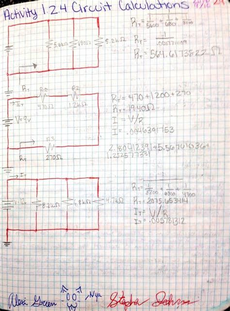 1 2 4 Circuit Calculations Alexi Green