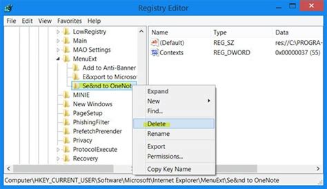 Disable Or Remove Send To OneNote In Windows PC