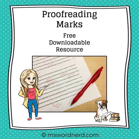 Proofreading Marks Printable Classroom Anchor Charts Interactive