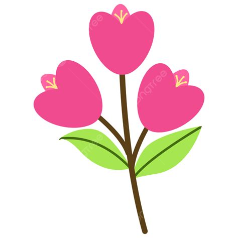 핑크 꽃 만화 분홍색 꽃 꽃 스티커 Png 일러스트 및 Psd 이미지 무료 다운로드 Pngtree