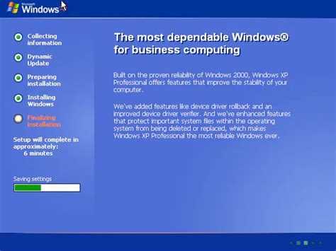 windows xp professional install