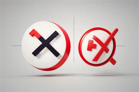Premium Photo Right And Wrong Check Mark Cross Symbol Design