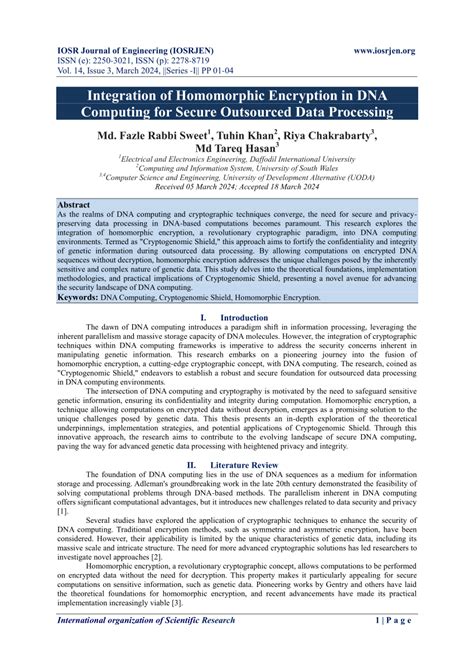Pdf Integration Of Homomorphic Encryption In Dna Computing For Secure