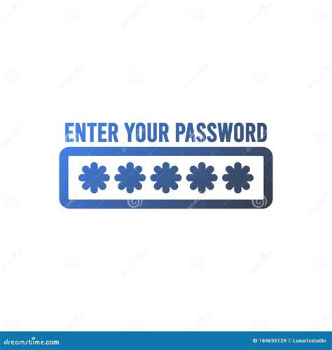 Password Protection Icon Flat Design Stock Vector Illustration Of