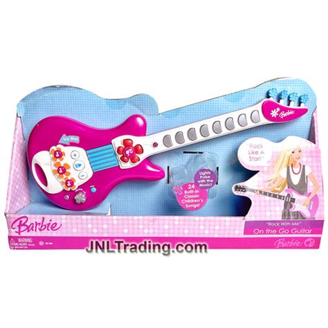 Year 2007 Barbie Rock With Me On The Go Guitar With Light And Sound