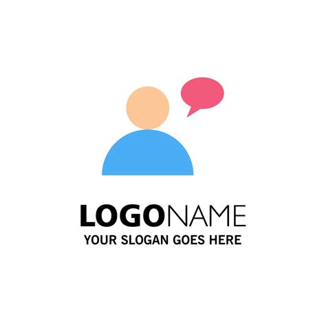 Basic Chatting User Business Logo Template Flat Color 19106371 Vector Art At Vecteezy