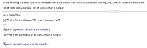 solved in the following translate part a as an expression