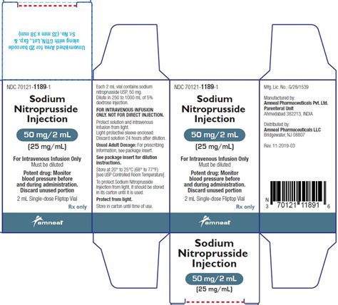 Sodium Nitroprusside Injection Package Insert