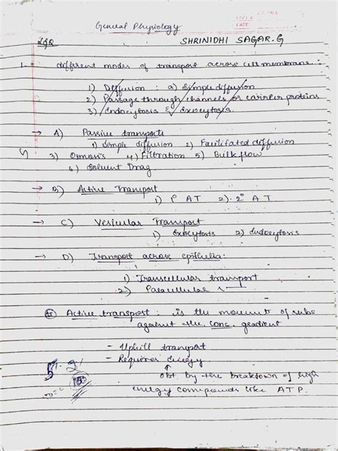 General Physio Notes Pdf