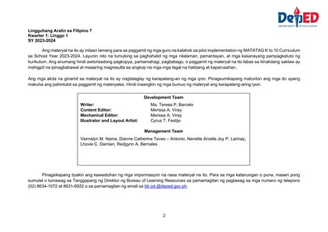 Lesson Exemplar Template Matatag Curriculum Pdf