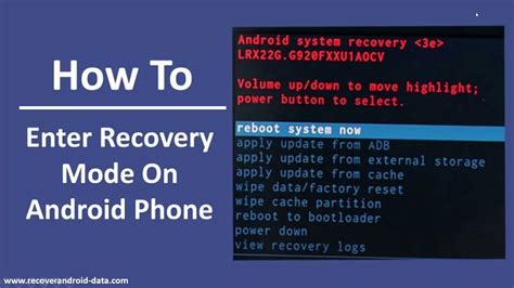 How To Enter Recovery Mode On Android Phone Artofit