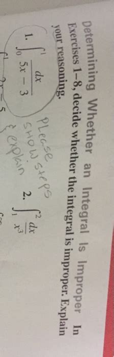 solved determining whether an integral is improper in