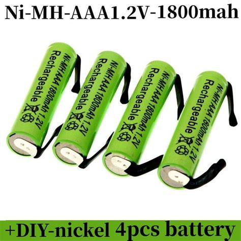 Заряжаемый аккумулятор Ni Mh 1.2V AAA, 1800mah, со сварочными ...