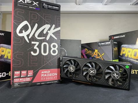 การ์ดจอ Vga Xfx Rx 6600xt Speedster Qick308 Black 8gb Gddr6 สินค้ามือ
