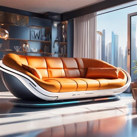 Futuristic Sci Fi Pod Sofa Flat Design Product View Editorial