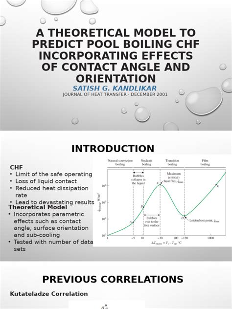 Presentation On Research Paper A Theoretical Model To Predict Pool Boiling Chf Incorporating